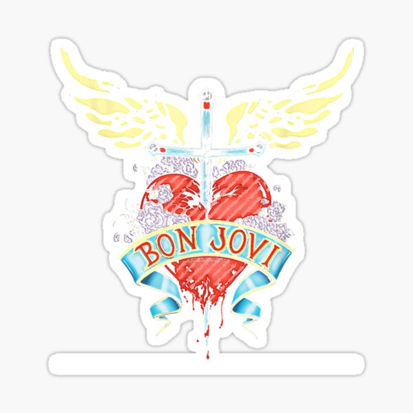 "Bon jovi daggered" Sticker by Yanamala | Redbubble