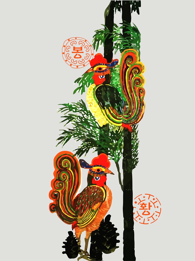 "Korean Minwha Bird "BongHwang" "Fenghuang"" T-shirt by topangacruising ...