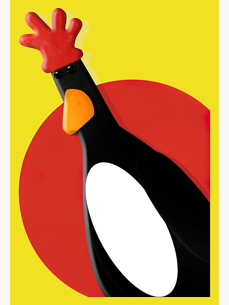 "Feathers Mcgraw A Silent, Yet Villainous Penguin Red Chicken" Poster ...