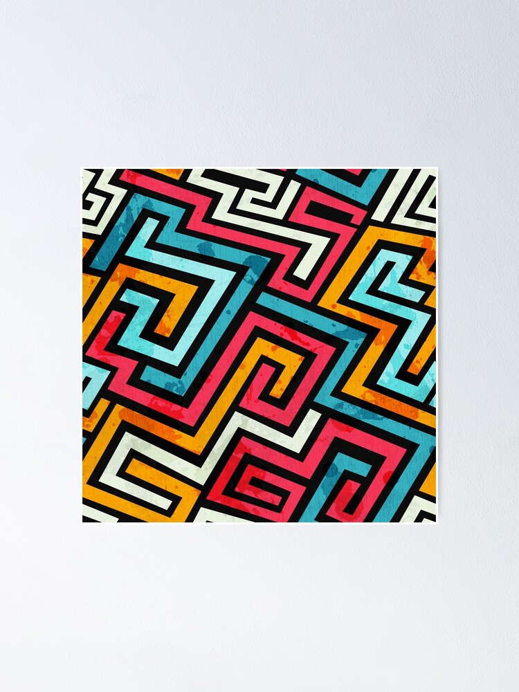 "Tribal Maze Pattern" Poster for Sale by renju1902 | Redbubble