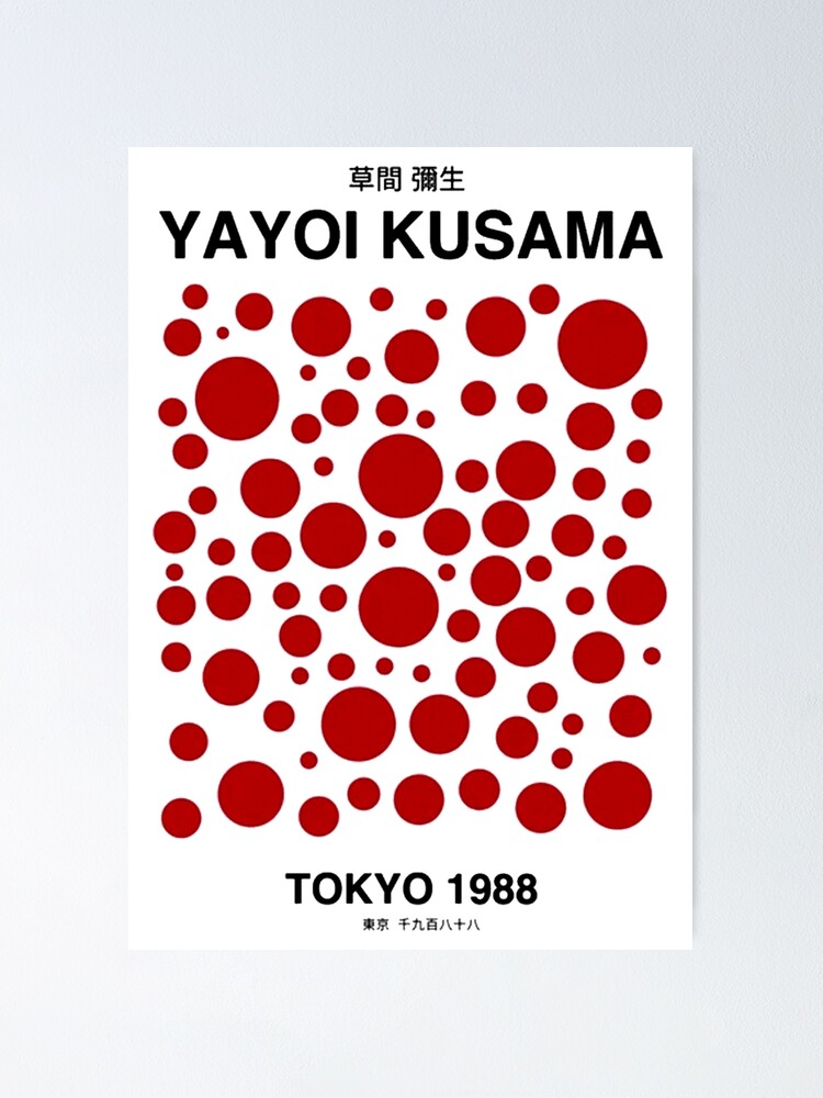 "Yayoi Kusama - Red Polkadots" Poster for Sale by LornaMackey | Redbubble