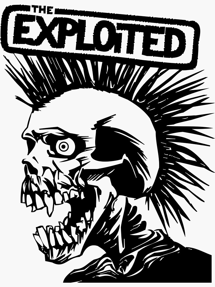 "skull screamo of punk" Sticker by stellalongso | Redbubble