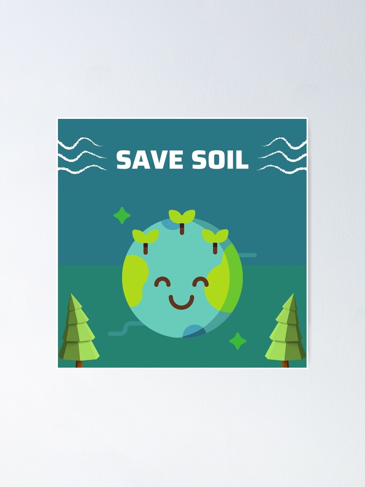"Save soil logo" Poster for Sale by Duxt | Redbubble