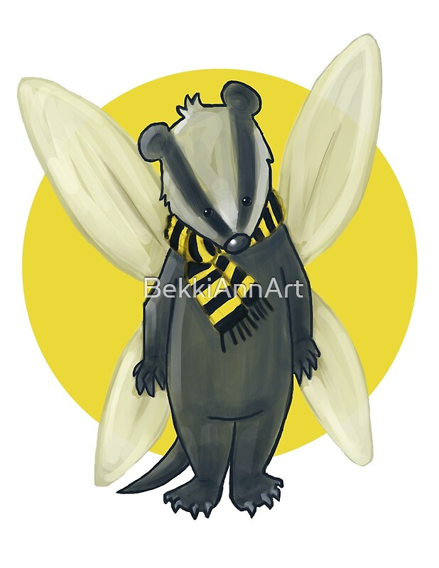 "Badger Fae" by BekkiAnnArt | Redbubble