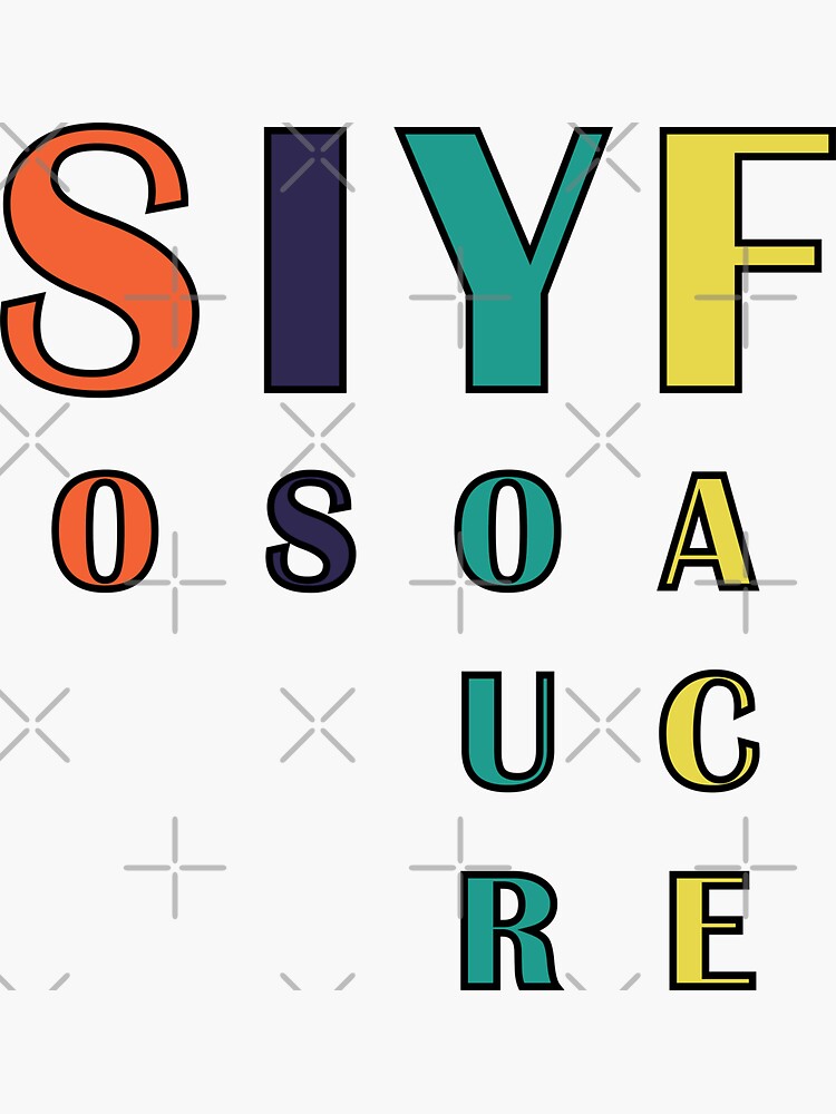 "SIYF - So Is Your Face" Sticker by Cavemen | Redbubble