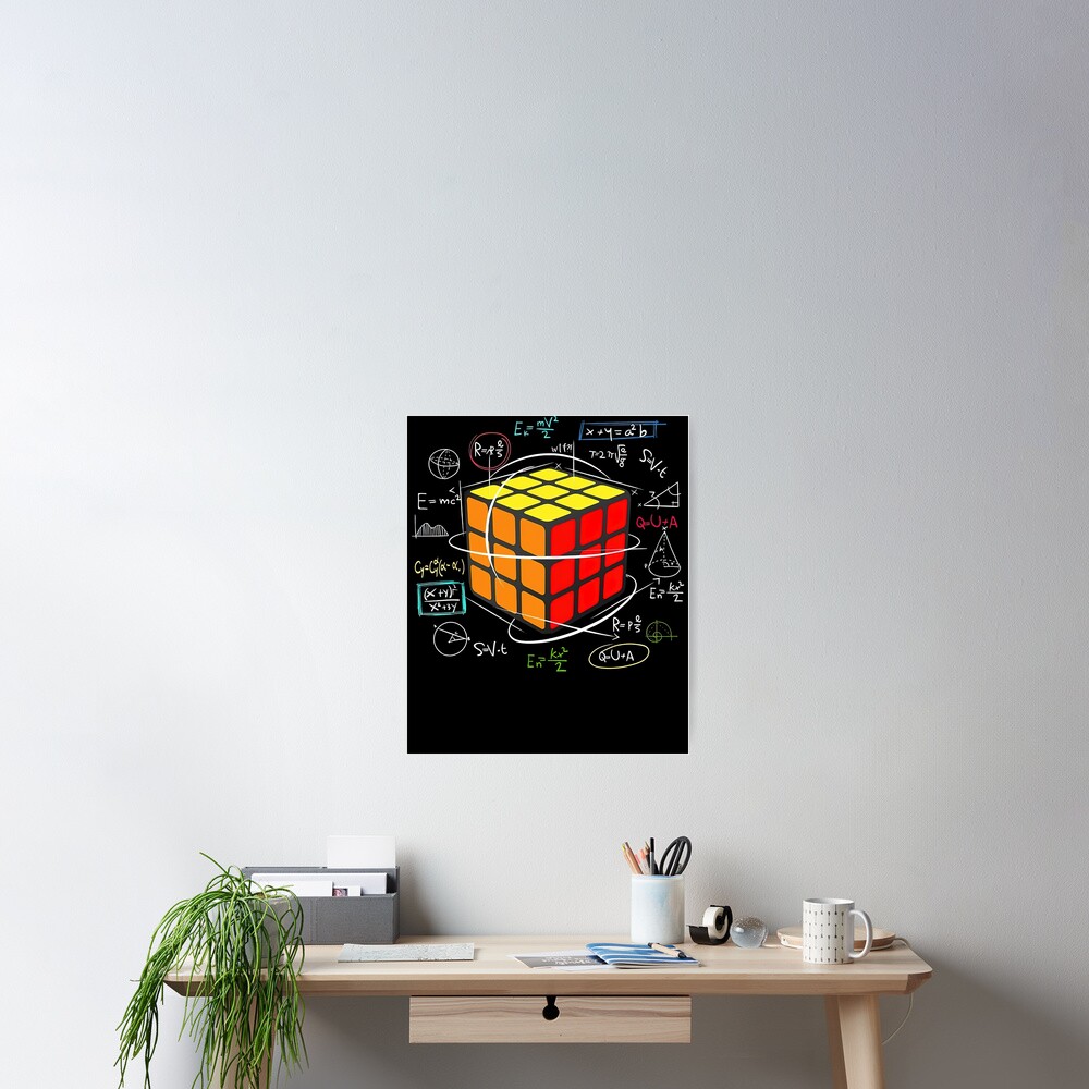 "Cool Math Rubik Rubix Rubics Player Cube Maths" Poster for Sale by ...
