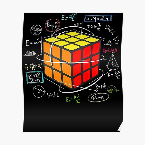 "Cool Math Rubik Rubix Rubics Player Cube Maths" Poster for Sale by ...