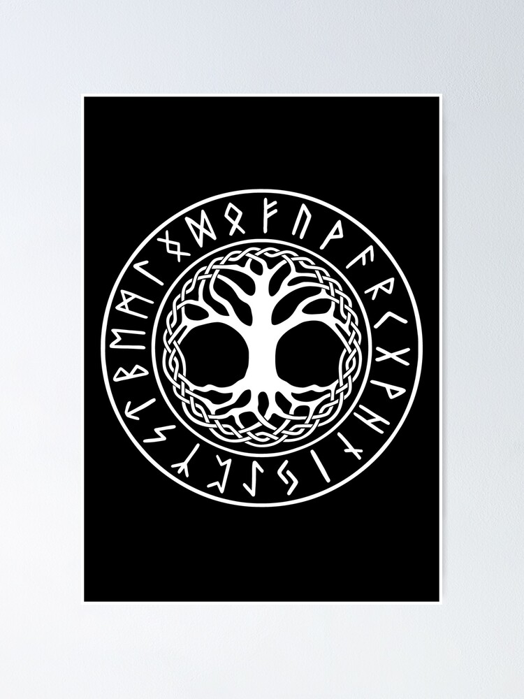 Póster «Árbol Yggdrasil, Caballo de Odín, Dioses nórdicos, Mitología ...