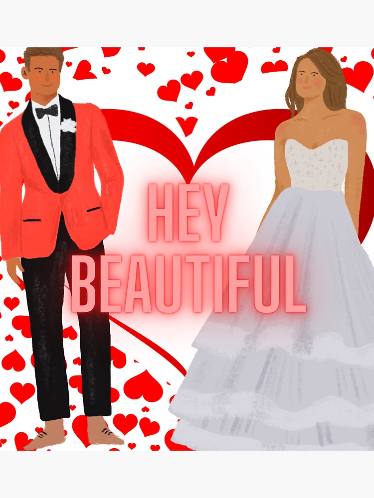 "Hey beautiful" Sticker by Jaadueekala | Redbubble