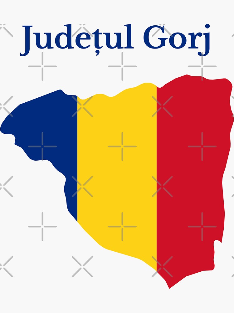 "Gorj County Map Design, Romania." Sticker for Sale by marosharaf ...