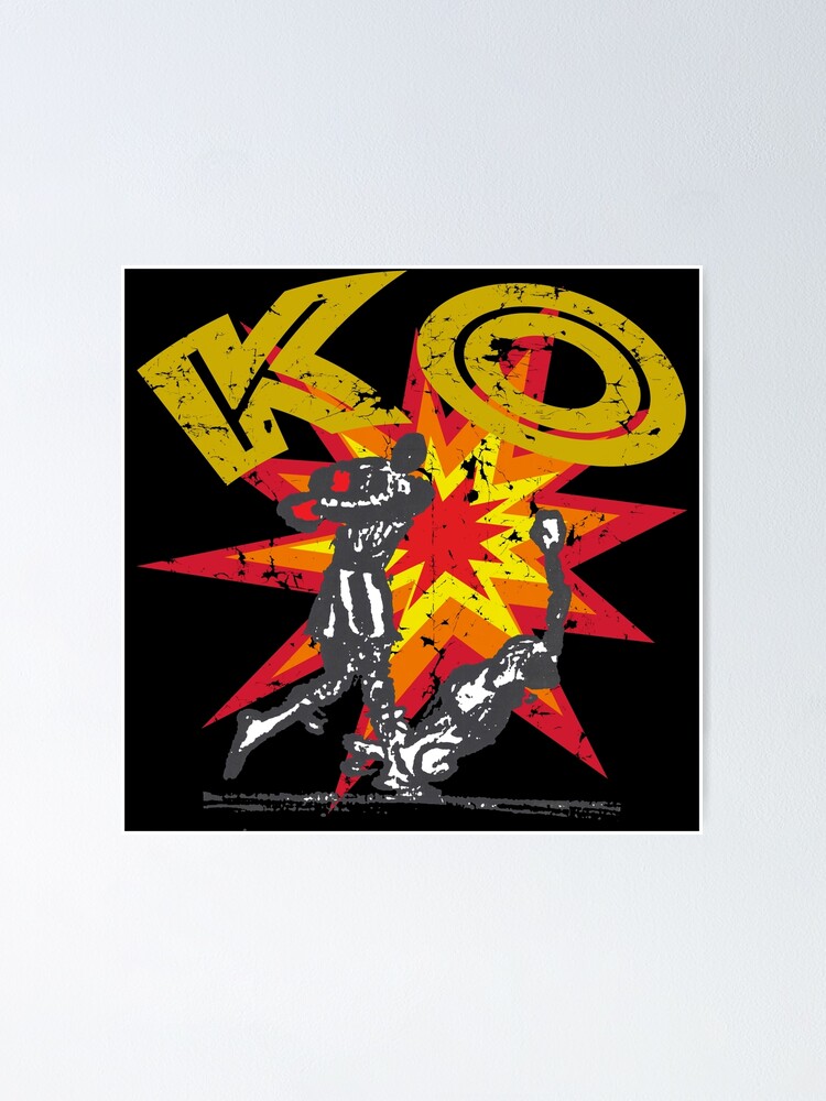 "Boxing power punch knock-out. K.O! Gold lettters" Poster by ...
