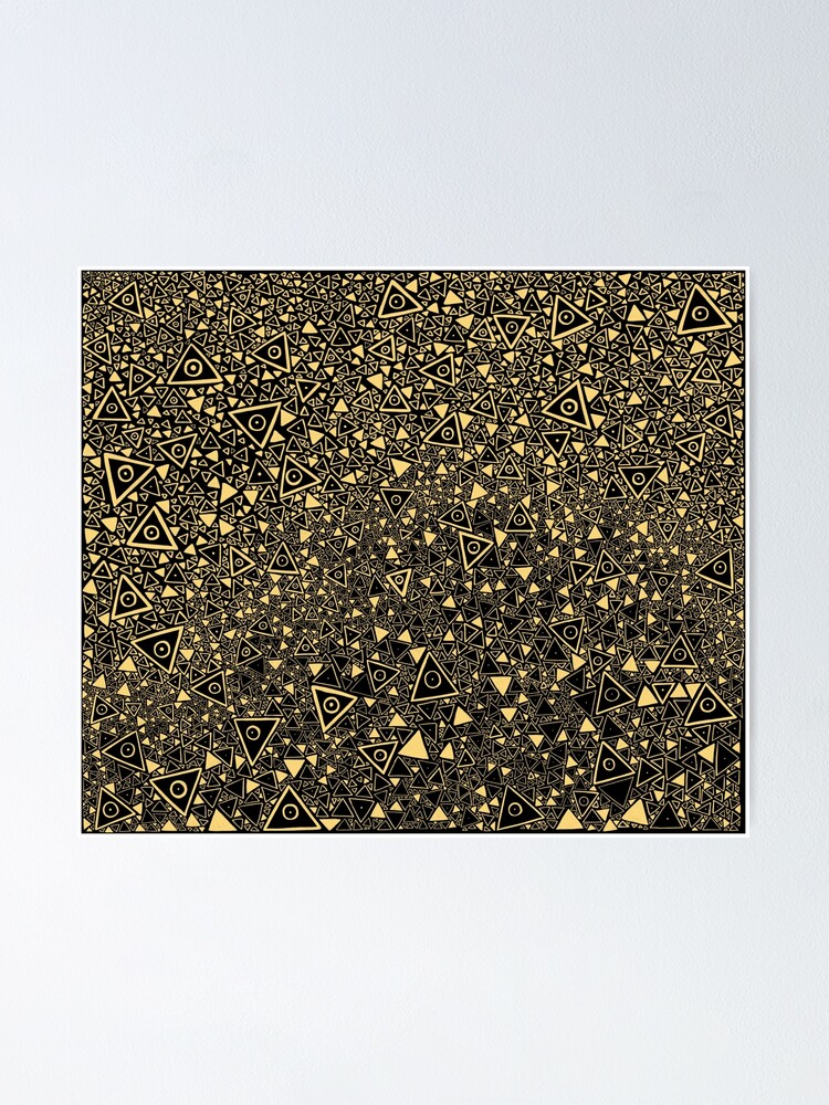"Guneline 08 - golden triangle + black.ver" Poster for Sale by Gune-ART ...