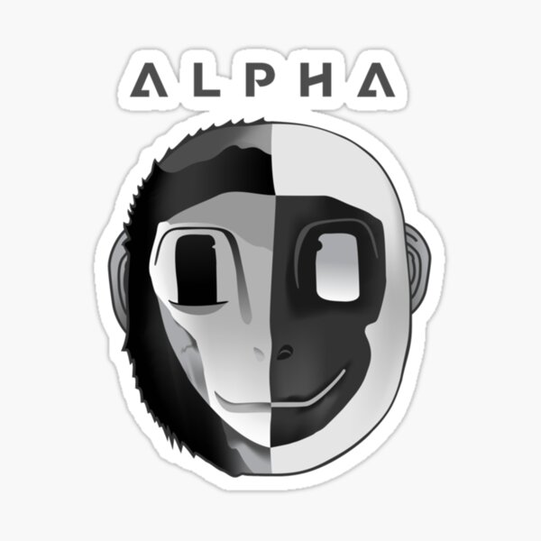 "Alpha Monkey Animal Art Black" Sticker by VanDenJH | Redbubble