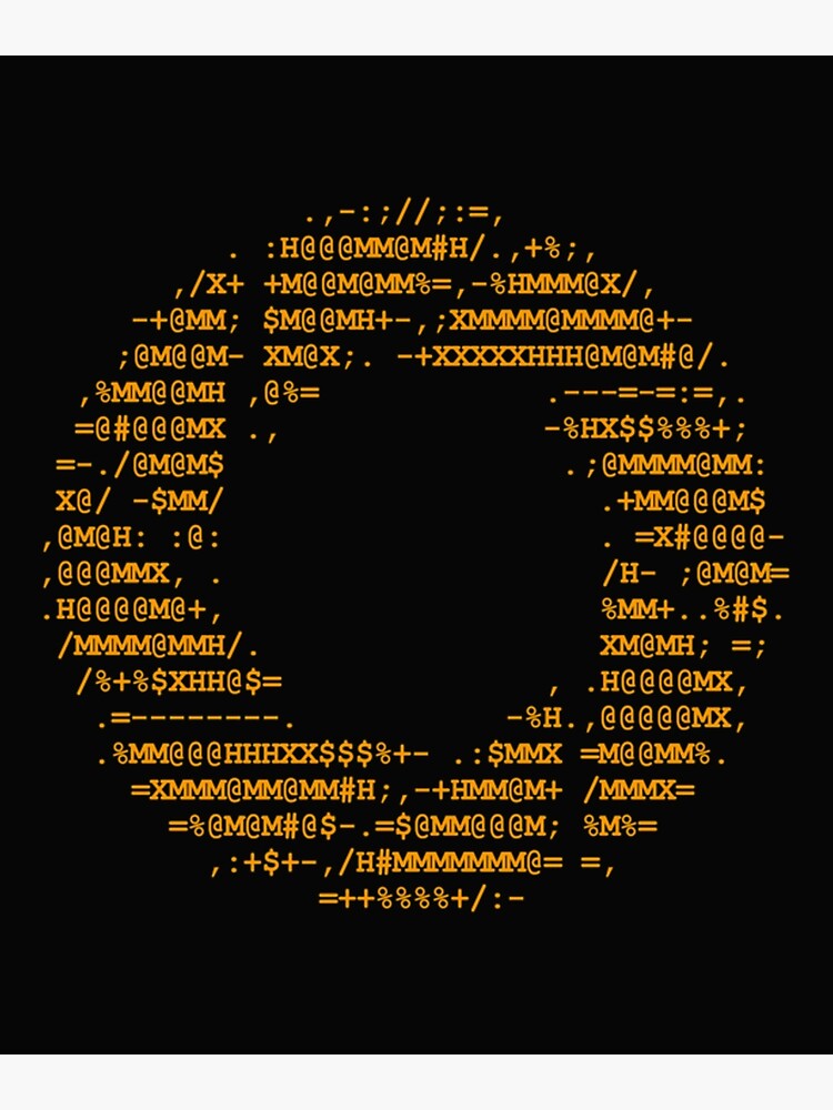 "Aperture Science ascii logo on black" Poster by VanDenJH | Redbubble