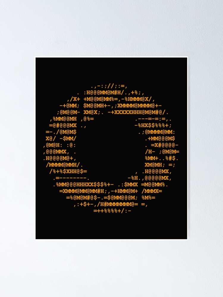 "Aperture Science ascii logo on black" Poster by VanDenJH | Redbubble