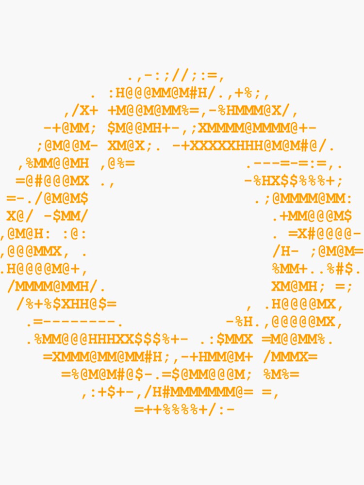 Pegatina «Logotipo de Aperture Science ascii en negro» de VanDenJH ...
