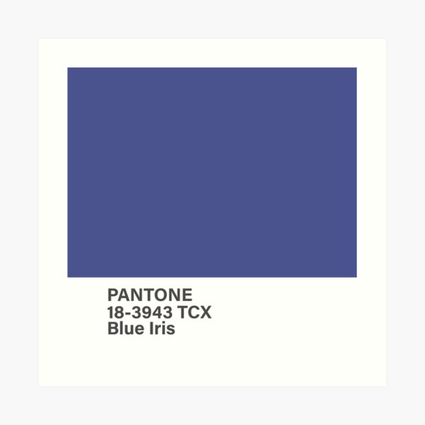 "pantone 18-3943 TCX Blue Iris" Art Print for Sale by princessmi-com ...