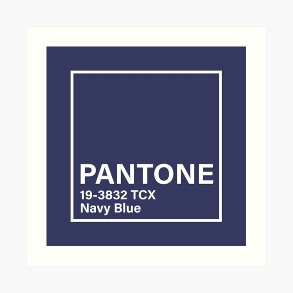 "pantone 19-3832 TCX Navy Blue" Art Print for Sale by princessmi-com ...