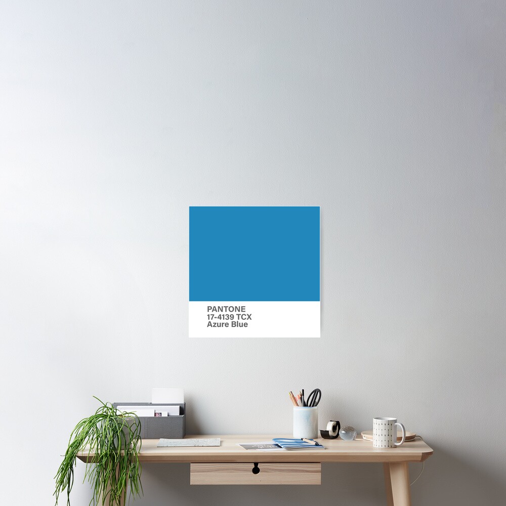 "pantone 17-4139 TCX Azure Blue" Poster for Sale by princessmi-com ...