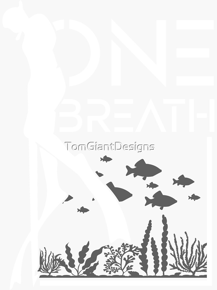 "Snorkeling Scuba Diving Freediving Underwater Diver Ocean" Sticker by ...