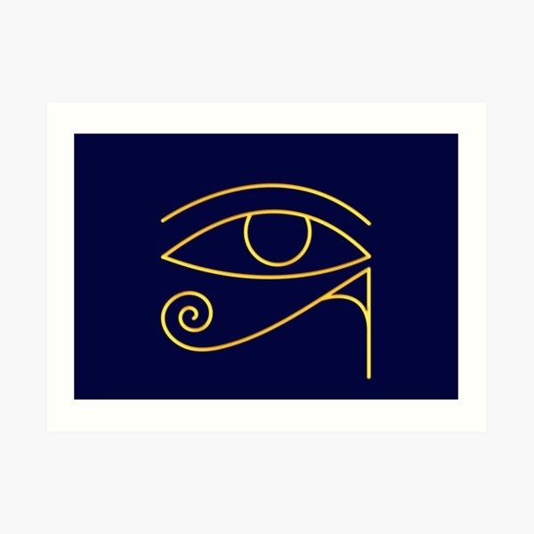 Lámina artística «Ojo de Horus, Oro, símbolo de protección egipcio ...
