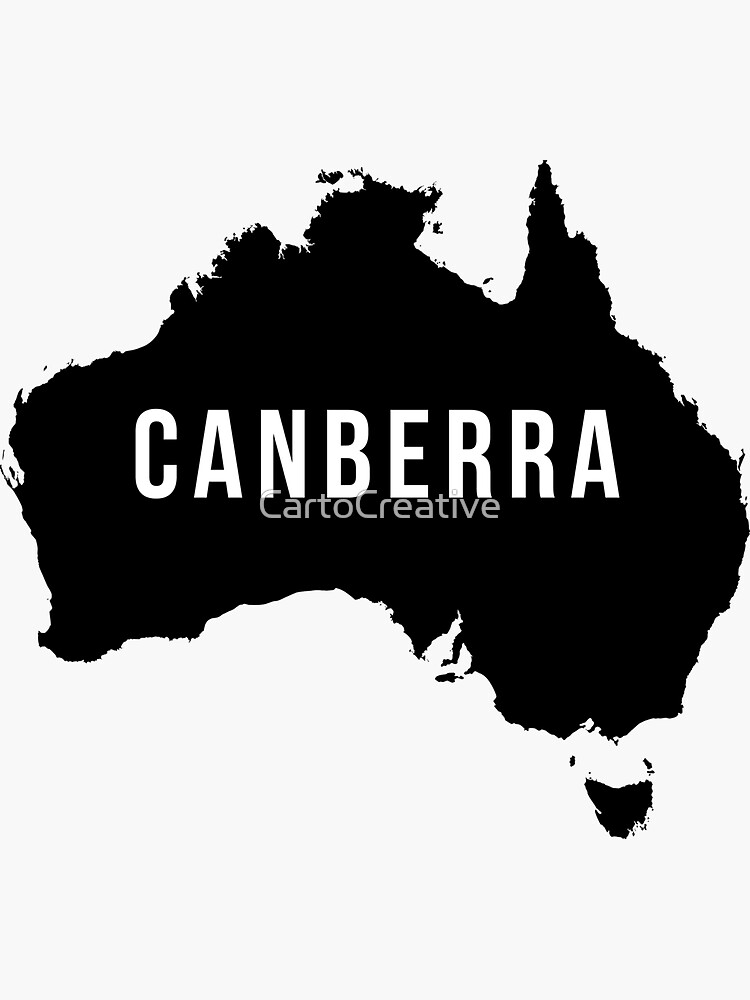 "Canberra, Australia State Silhouette" Sticker by CartoCreative | Redbubble