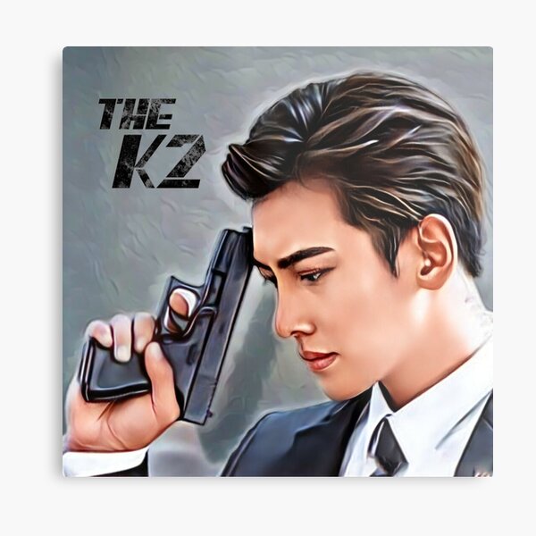 Impression métallique « Ji Chang Wook, acteur de théâtre coréen K, dessin animé The K2 », par Sa ...