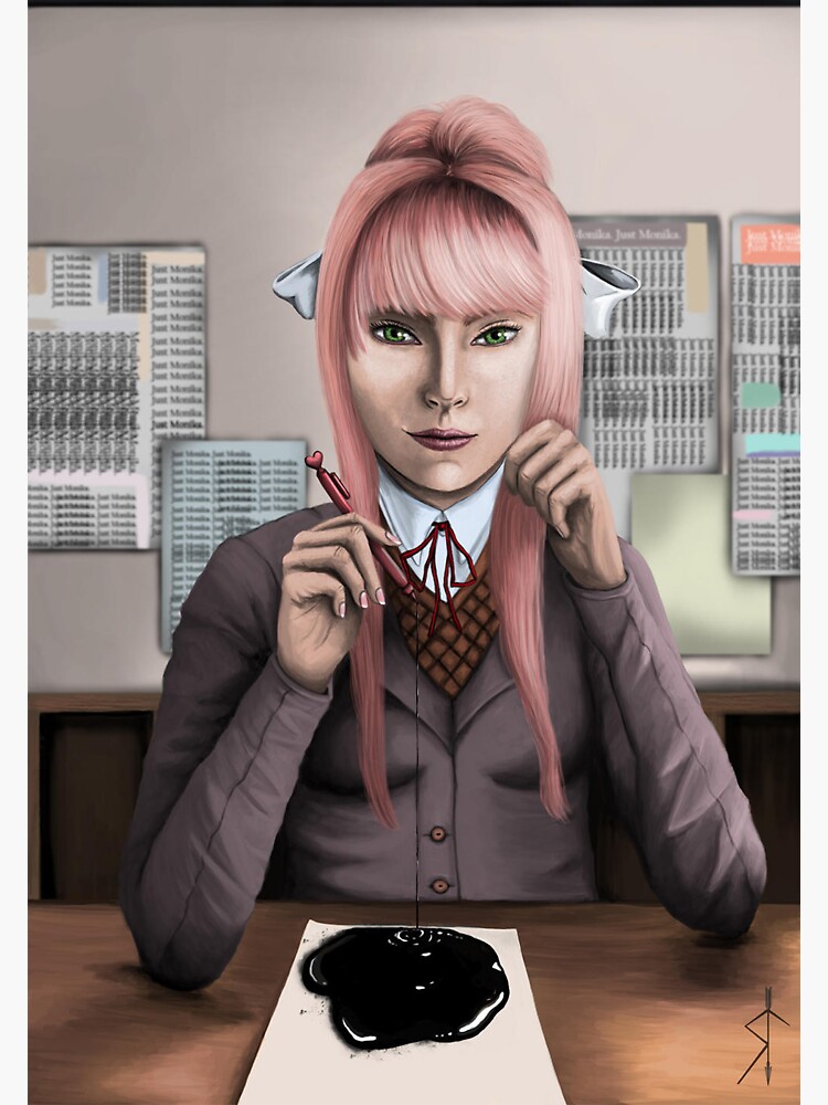 "monika" Sticker by rhi00 | Redbubble