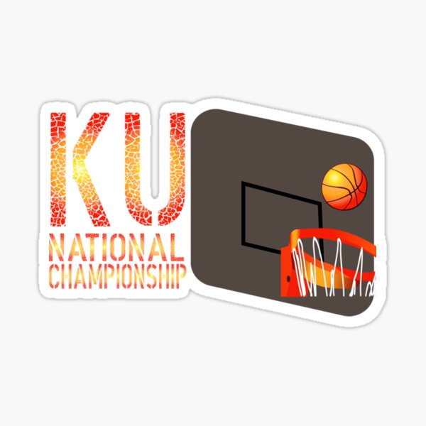 "Ku National Championship-basketball " Sticker by FreeFrie | Redbubble