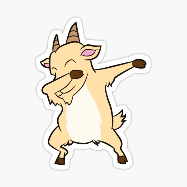 "Goat - Dab, dabbing, dancing" Sticker by Mohja-Design | Redbubble