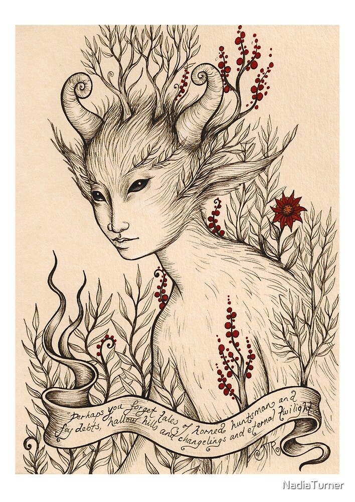 "Fae (Print with white border)" by NadiaTurner | Redbubble