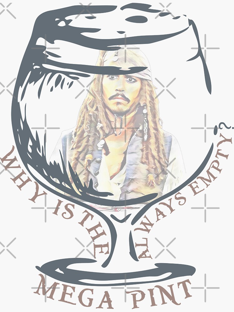 "A mega pint of red wine" Sticker by Stickerm4ni4 | Redbubble