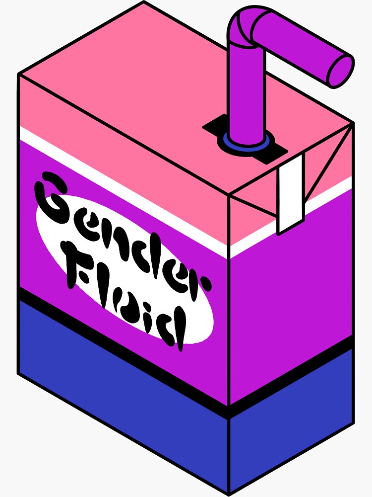 "Gender Fluid - LGBT+ Sticker Design" Sticker by PuffinBerry | Redbubble