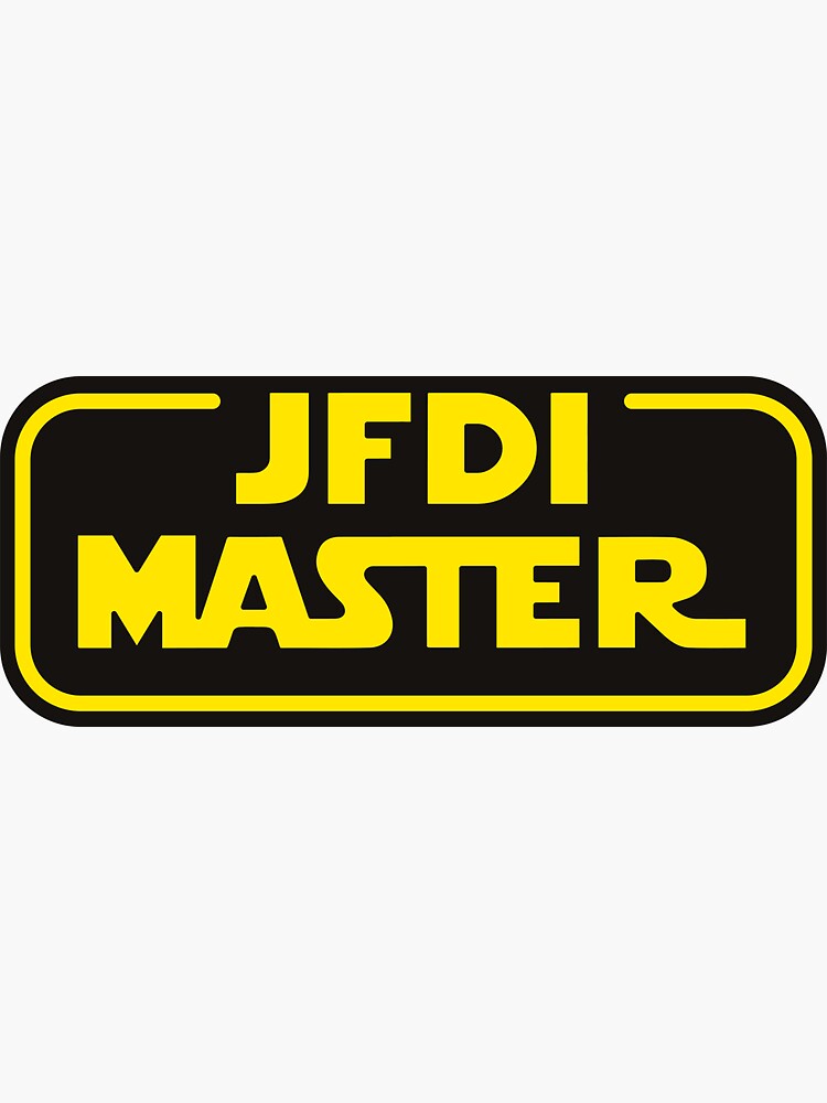 "JFDI Master logo - Just F**king Do It " Sticker by Keyboard-Kai ...