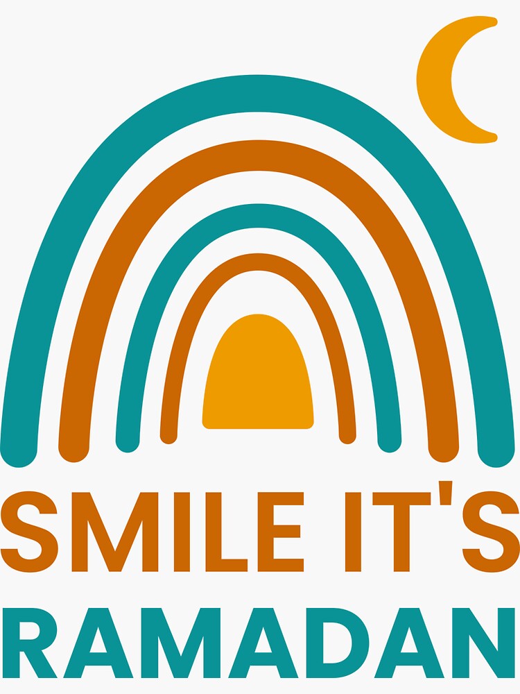 "Smile its Ramadan " Sticker by loudesign1 | Redbubble