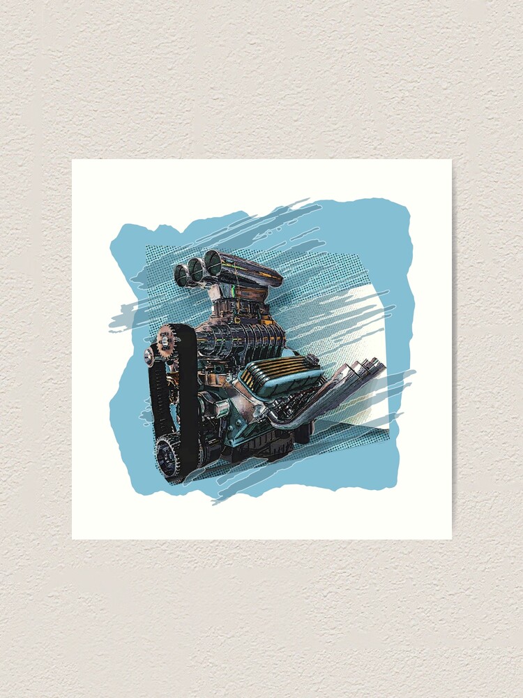 "Hot Rod Big Block Engine" Art Print for Sale by WilcoxPhotoArt | Redbubble