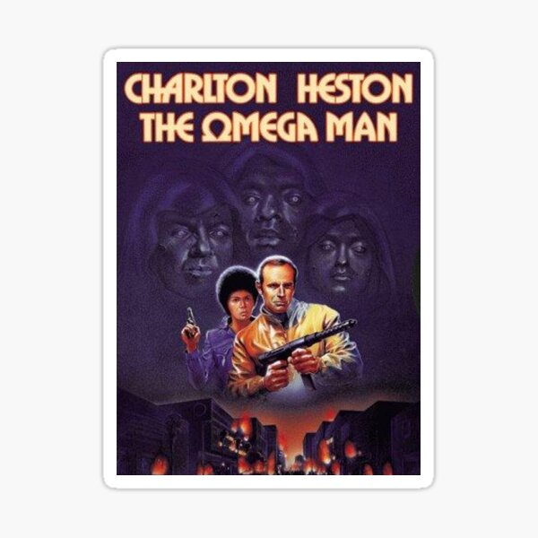 "The Omega Man Horror Movie Gift Vintage 70s" Sticker for Sale by ...