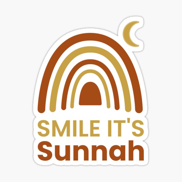 "Smile its sunnah" Sticker by loudesign1 | Redbubble