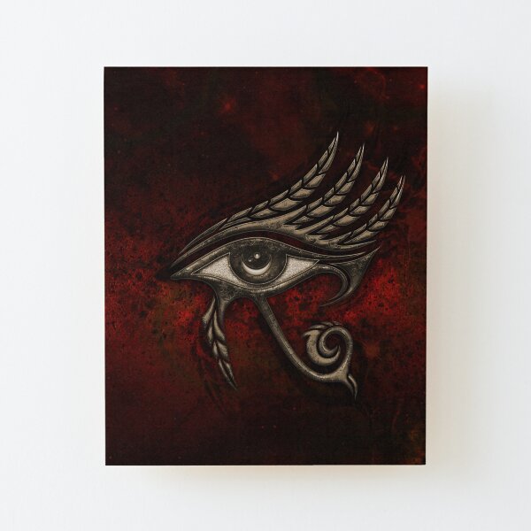 Lámina montada «Ojo de Horus, plumas, halcón, símbolo de protección ...