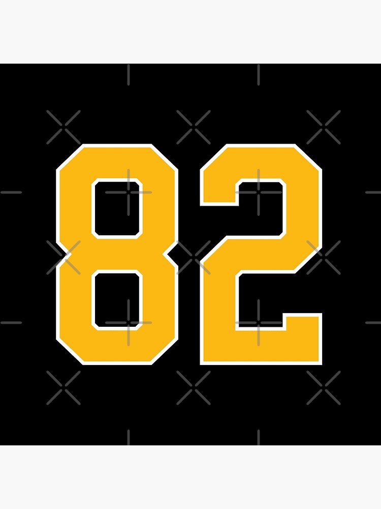 "Yellow Number 82 lucky sports jersey eighty two" Poster for Sale by ...