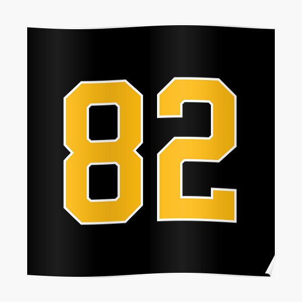"Yellow Number 82 lucky sports jersey eighty two" Poster for Sale by ...