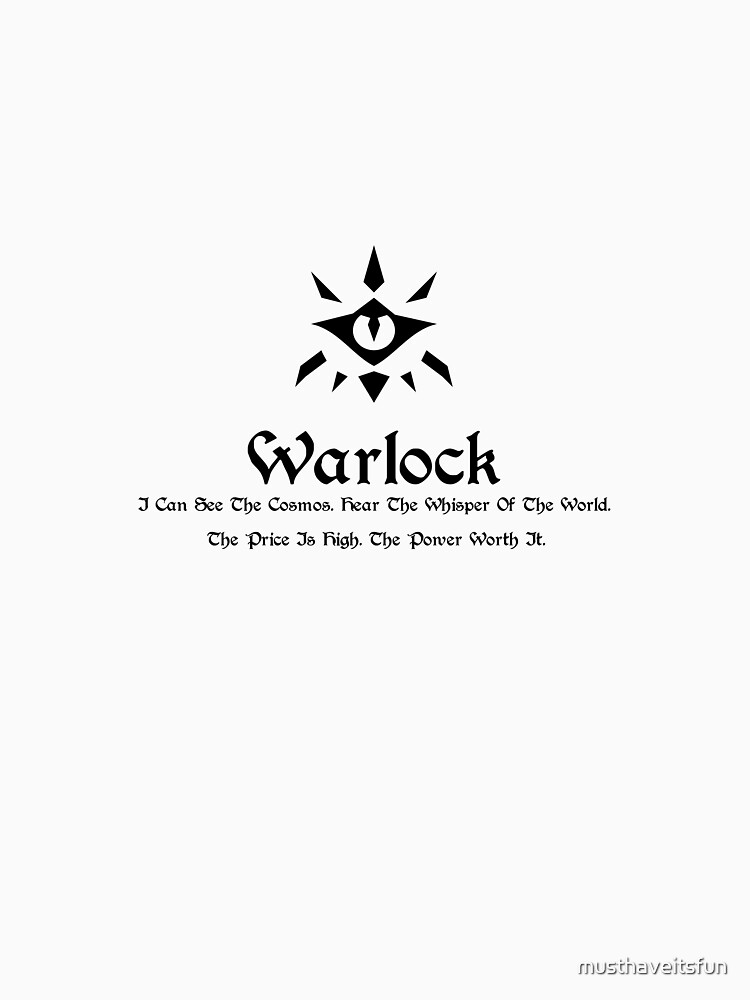 "DnD - Warlock" T-shirt for Sale by musthaveitsfun | Redbubble ...
