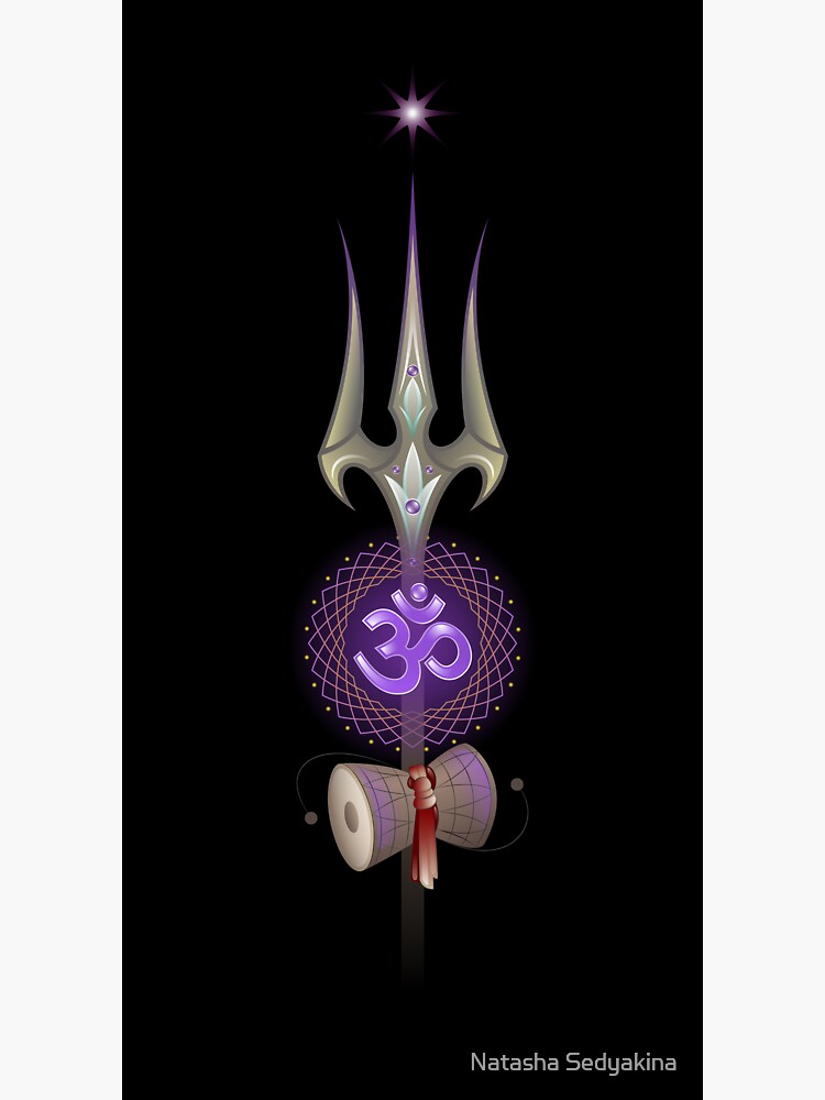 "sacred symbols of yoga. Shiva Om" Sticker for Sale by natasedyakina ...