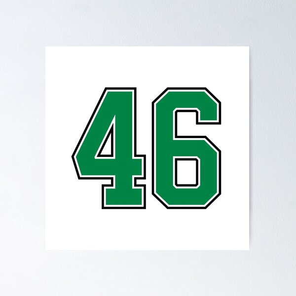 "46 number, green lucky sports forty six" Poster for Sale by ArtIsParty ...