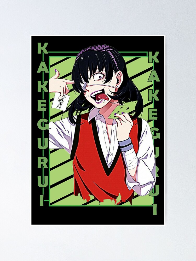 "Midari Ikishima Kakegurui Kakegurui Twin Color Stripe Design" Poster ...