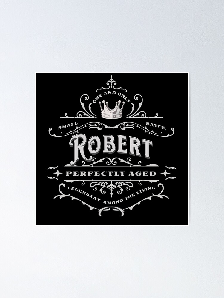 "Robert personalized custom Robert vintage logo design" Poster for Sale ...