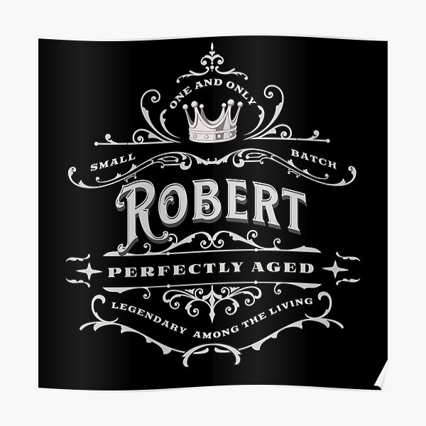 "Robert personalized custom Robert vintage logo design" Poster for Sale ...