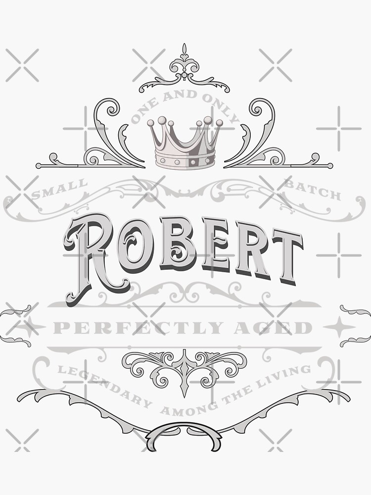 "Robert personalized custom Robert vintage logo design" Sticker by ...
