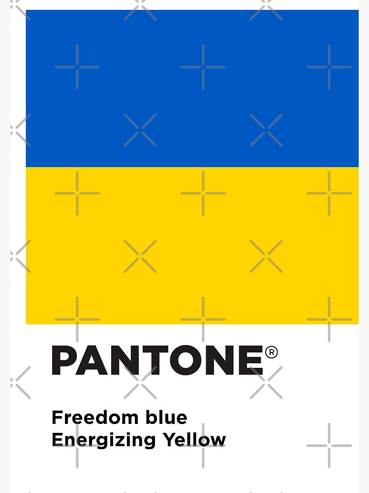 "Pantone freedom blue energizing yellow flag ukrainian" Spiral Notebook ...
