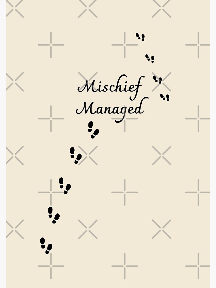 "Mischief Managed Marauder's Map Footprint Footsteps" Spiral Notebook ...